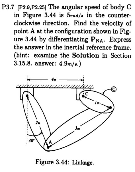 Solved P P P The Angular Speed Of Body C Nin Chegg