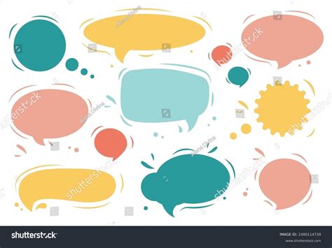 Set Flat Colorful Bubble Speech Vector Stock Vector Royalty Free 2480114739 Shutterstock