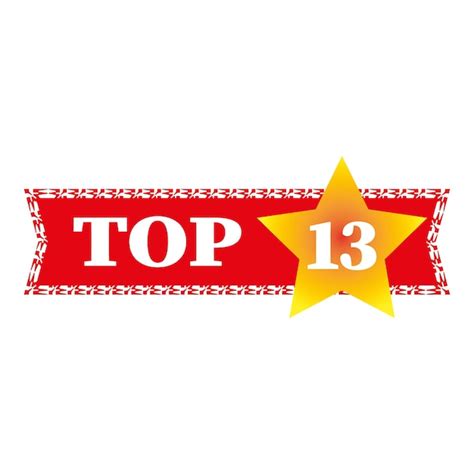 Premium Vector Top 13 Badge Icon Number Thirteen Focus Bold Top 13