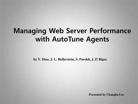 ppt managing web server performance with autotune agents powerpoint