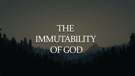 The Immutability Of God Ottawa Church Of Christ
