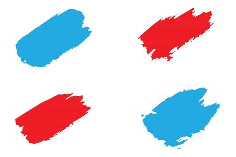 Colorful Grungy Paint Brush Dirty Brush Effect Rusty Paint Brush Effect Vector Art At