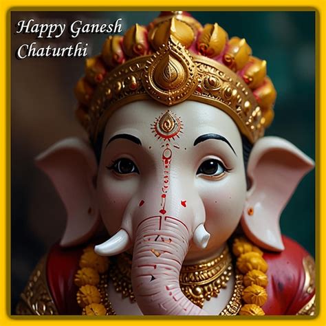 Ganesh Chaturthi Happy Ganesh Chaturthi Premium AI Generated Image