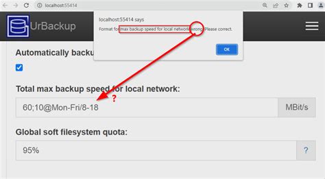 Format For Total Max Backup Speed For Local Network Wrong General