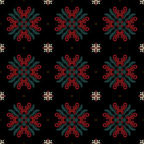 Seamless Pattern Decorative Flower Pattern In Vintage Mandala Style
