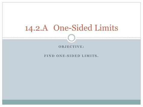 PPT 14 2 A One Sided Limits PowerPoint Presentation Free Download ID 1989360