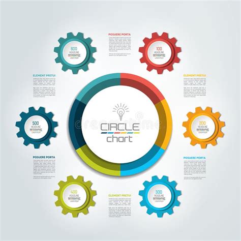 Circle Infographic Chart Diagram Scheme Stock Vector Illustration Of Template Concept