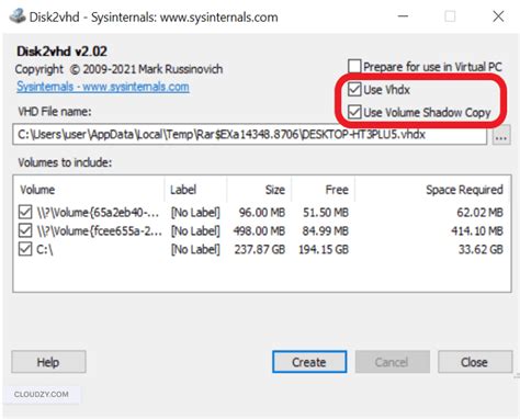 guideline to virtualize a physical machine using disk2vhd