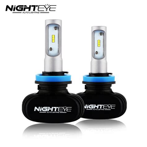 Nighteye H11 H8 Led 자동차 헤드 라이트 변환 키트 안개 램프 전구 50 W 세트 8000lm 6500 K Dc9 32v Csp Drl 슈퍼 밝은 자동차 조명