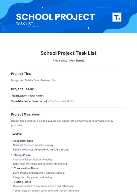 Free Babe Project Task List Template To Edit Online