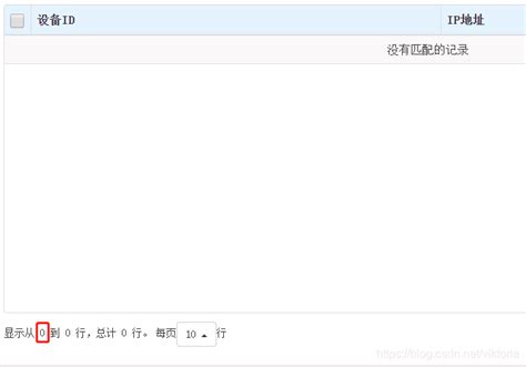 bootstrap table没有数据时显示从 1 到 0 行 boostrap表格然后在没有数据时表尾显示显示第 0到第0 条记录 总共0