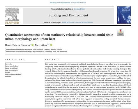 Urbanheat Urbanmorphology Openaccess Geospatialanalysis
