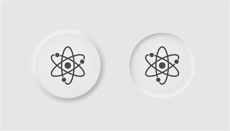 Premium Vector Atom Icon In Neumorphism Style Icons For Business