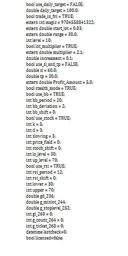 Need Extra Features In Existing Ea An Order To Develop The Trading Robot At Munity