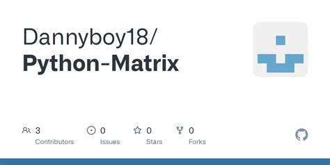 GitHub Dannybabe18 Python Matrix