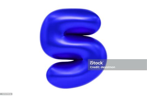 3d 글꼴 번호 5 현실적인 블루 헬륨 풍선 프리미엄 3d 일러스트로 만든 재미있는 만화 기호 디지털 생성 이미지에 대한 스톡 사진 및 기타 이미지 Istock