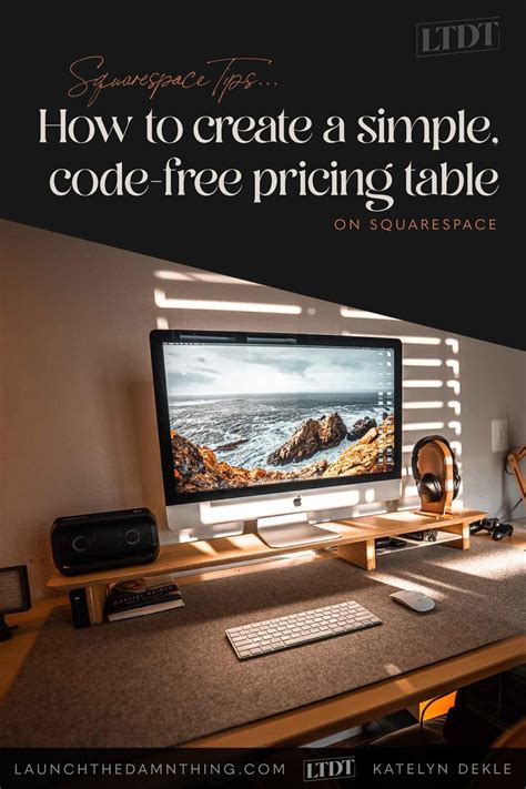 How To Create A Simple Code Free Pricing Table On Squarespace