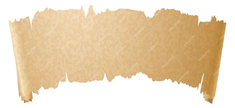 Premium Vector Old Parchment Scroll Blank Brown Paper Banner