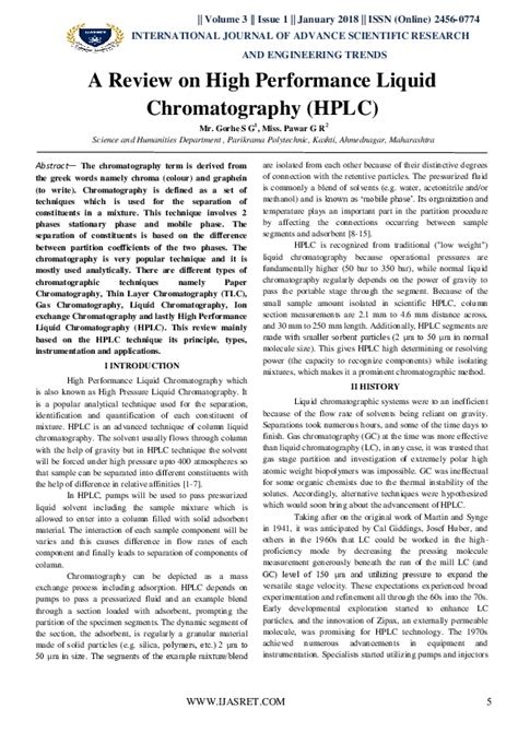 Pdf A Review On High Performance Liquid Chromatography Hplc