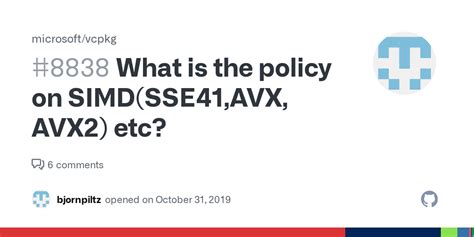 What Is The Policy On Simdsse41avx Avx2 Etc · Issue 8838