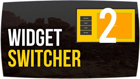 umg widget switcher menu 2 visibility unreal engine tutorial ue5