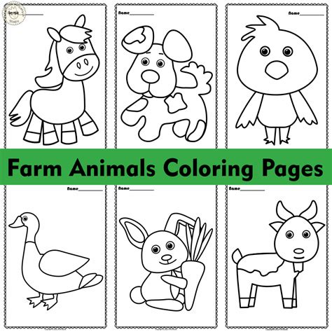 Farm Animals Coloring Pages Jenny Printable