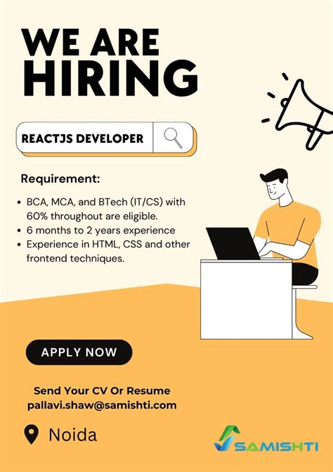 Pallavi Shaw On Linkedin Hiring Reactjsdeveloper Noidahiring Noidajobs Fresherhiring