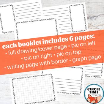 Booklet Template Half Sheet Writing Paper Blank Journal Templates