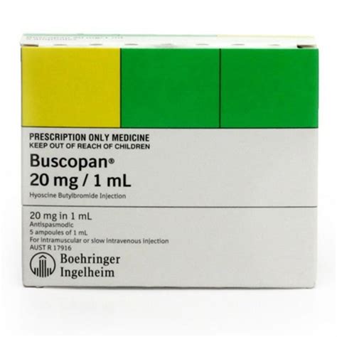 Buscopan 20mg Injection Uses Price Substitute Side Effects And Benefits