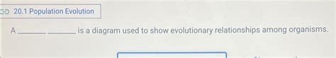 Solved 201 ﻿population Evolutiona Is A Diagram Used To Show