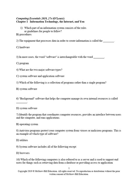 Chapter 1 Questionsr Pdf Personal Computers Computer Hardware