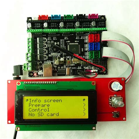 mks gen l v1 0 with 2004 lcd minipanel lcd2004 display cheap 3d printer