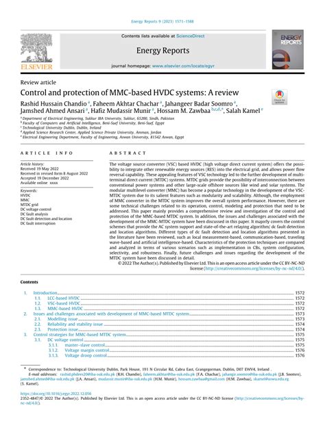 pdf control and protection of mmc based hvdc systems a review