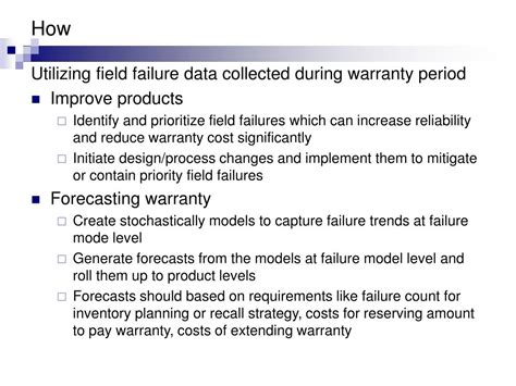 PPT Warranty Analysis PowerPoint Presentation Free Download ID