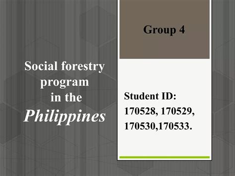 Social Forestry Program In The Philippines Pptx