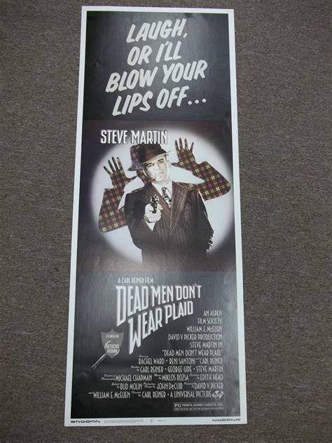 Original Dead Men Dont Wear Plaid Movie Poster Insert 14 X 36 Steve