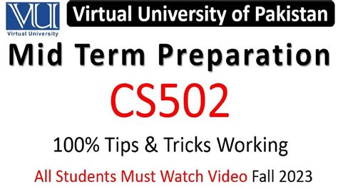 Cs502 Midterm Preparation 2023 Cs502 Midterm Paper Preparation 2023 Youtube