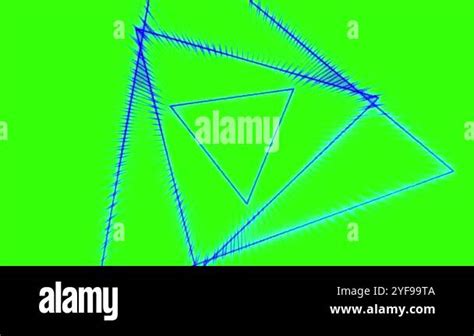 Green Screen Triangular Modern Abstract Background Mesmerizing Vj Loop