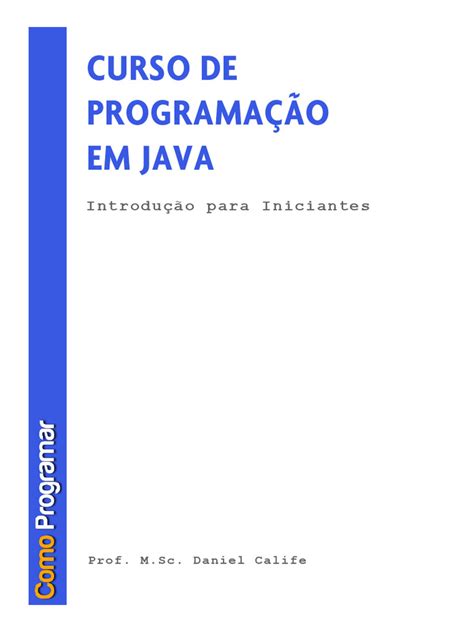 curso de programaÇÃo em java pdf java linguagem de programação