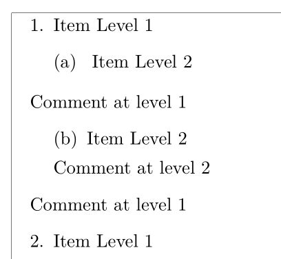 Nesting Interrupting Nested Lists TeX LaTeX Stack Exchange