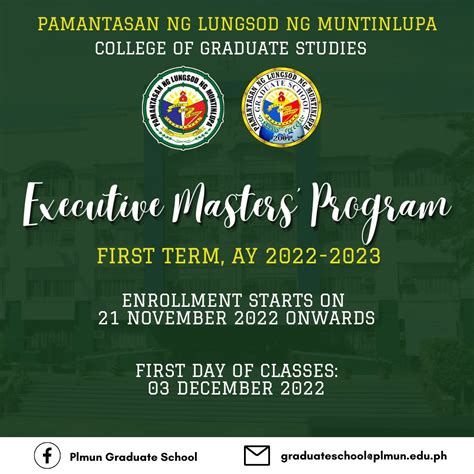 Plmun Event Executive Masters Program Under The College Of Graduate Studies