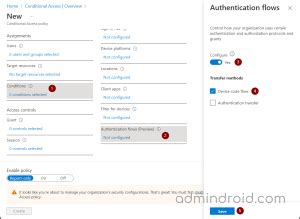Control Authentication Flows In Conditional Access Policy