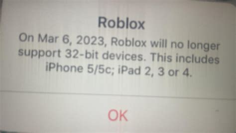 They Postponed Their Discontinuation Of 32 Bit Devices To March 6 2023 R Roblox