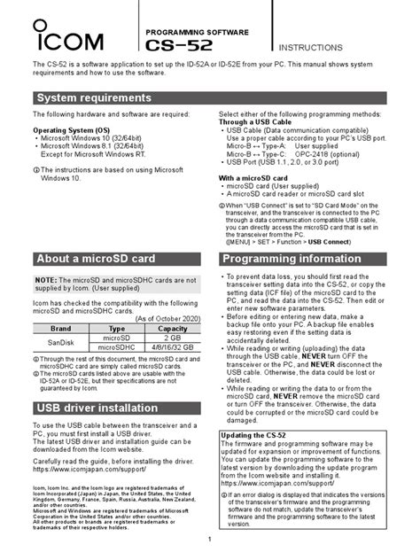 Cs 52 Instructions Pdf Computer File Usb