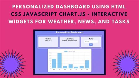Build A Personalized Dashboard With Html Css And Javascript Madras Academy