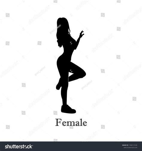 Silhouette Lady Night Sexy Girl Pose Stock Vector Royalty Free 1768115105 Shutterstock