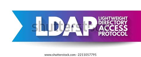 Ldap Lightweight Directory Access Protocol Open Stock Vector Royalty