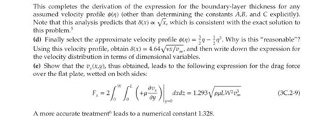 solved 2 boundary layer development for flow past a flat
