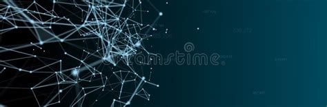 Technology Digital Abstract Background 3d Network Particles And Plexus