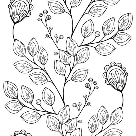 Seamless Abstract Monochrome Floral Pattern — Stock Vector
